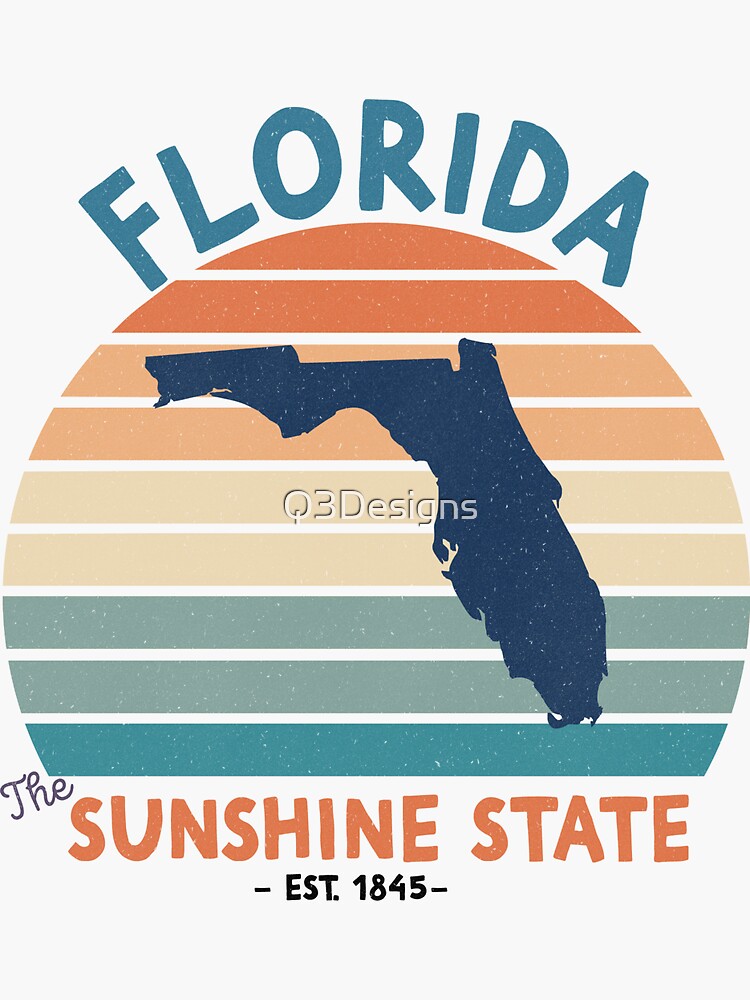 "The State of Florida /Florida – The Sunshine State" Sticker for Sale ...