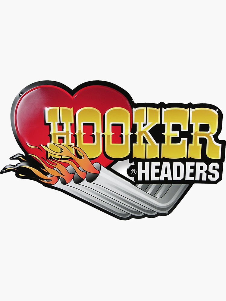 "Hooker Headers Logo" Sticker for Sale by moramorakun | Redbubble