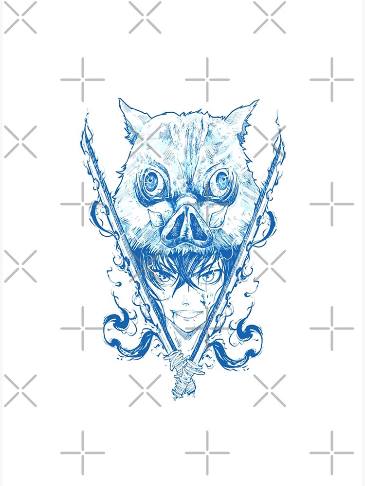 "Demon Slayer Manga Design Inosuke Art" Sticker by OraAnne9 | Redbubble