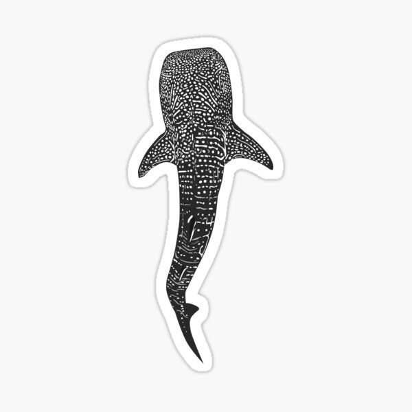 "Whale Shark Grey" Sticker for Sale by SeaLarkArt | Redbubble