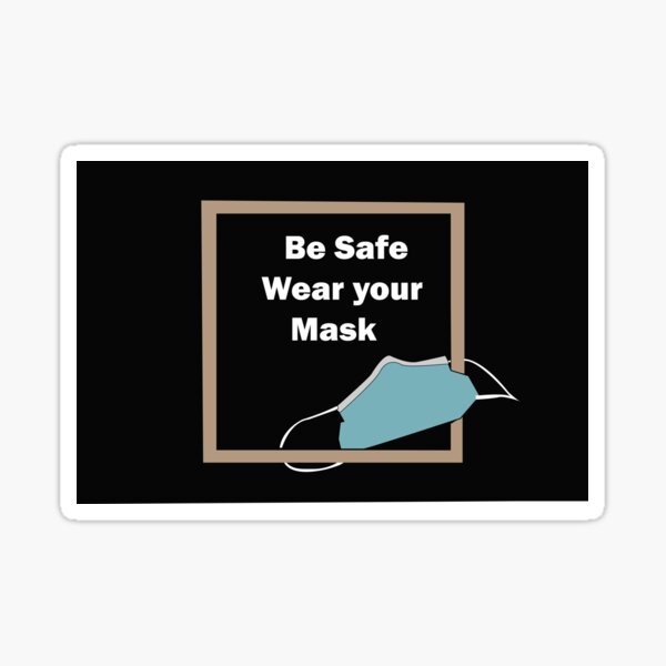 "Covid19 - Stickers and Magnets, Pin Buttons and Mask - Be safe Wear ...