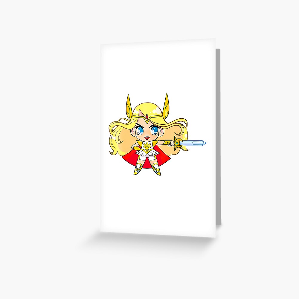 "Funny Animation DreamWorks She-Ra Chibi Character" Greeting Card for ...