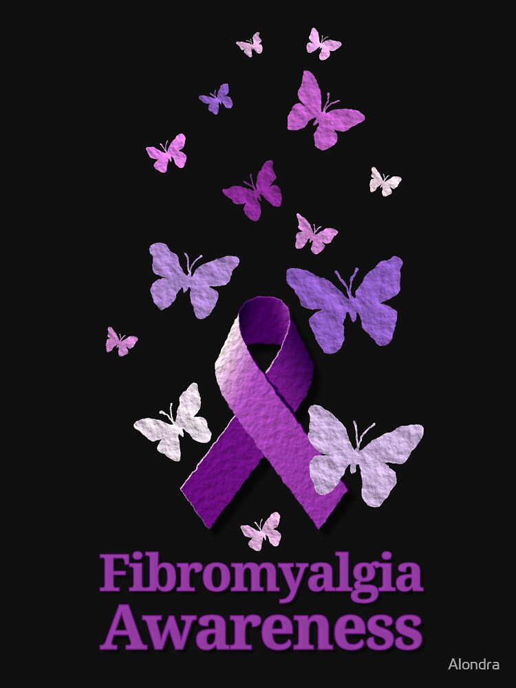 "Purple Awareness Ribbon: Fibromyalgia " T-shirt for Sale by Alondra ...