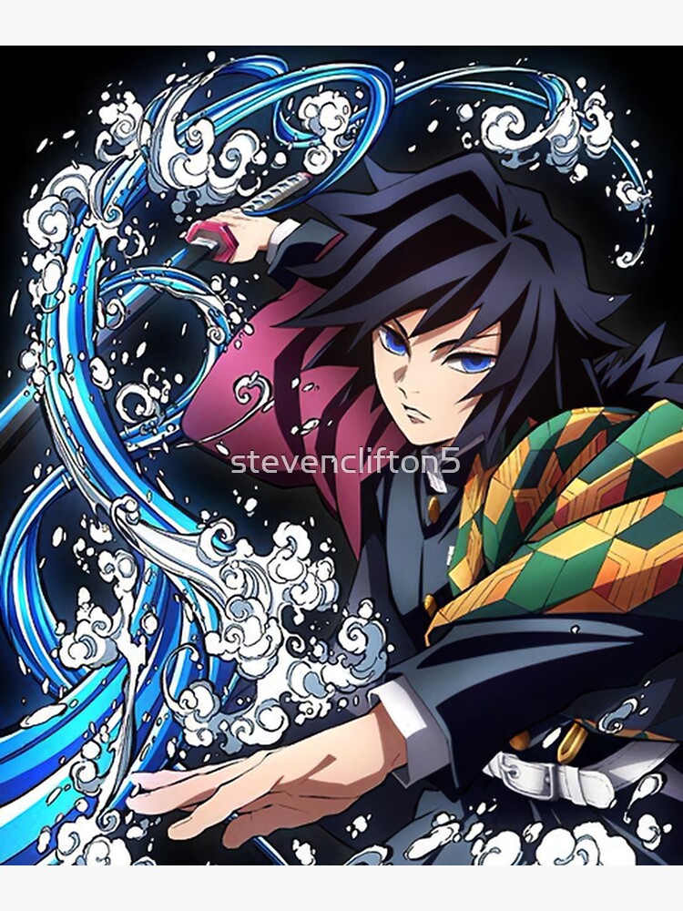 "Sword Water Giyu Slayer" Sticker for Sale by stevenclifton5 | Redbubble