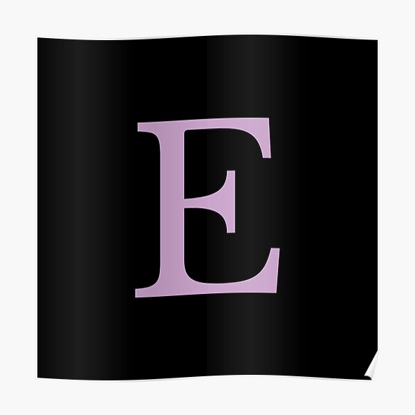 Póster «Letra E - Color morado lila» de FunStudio | Redbubble
