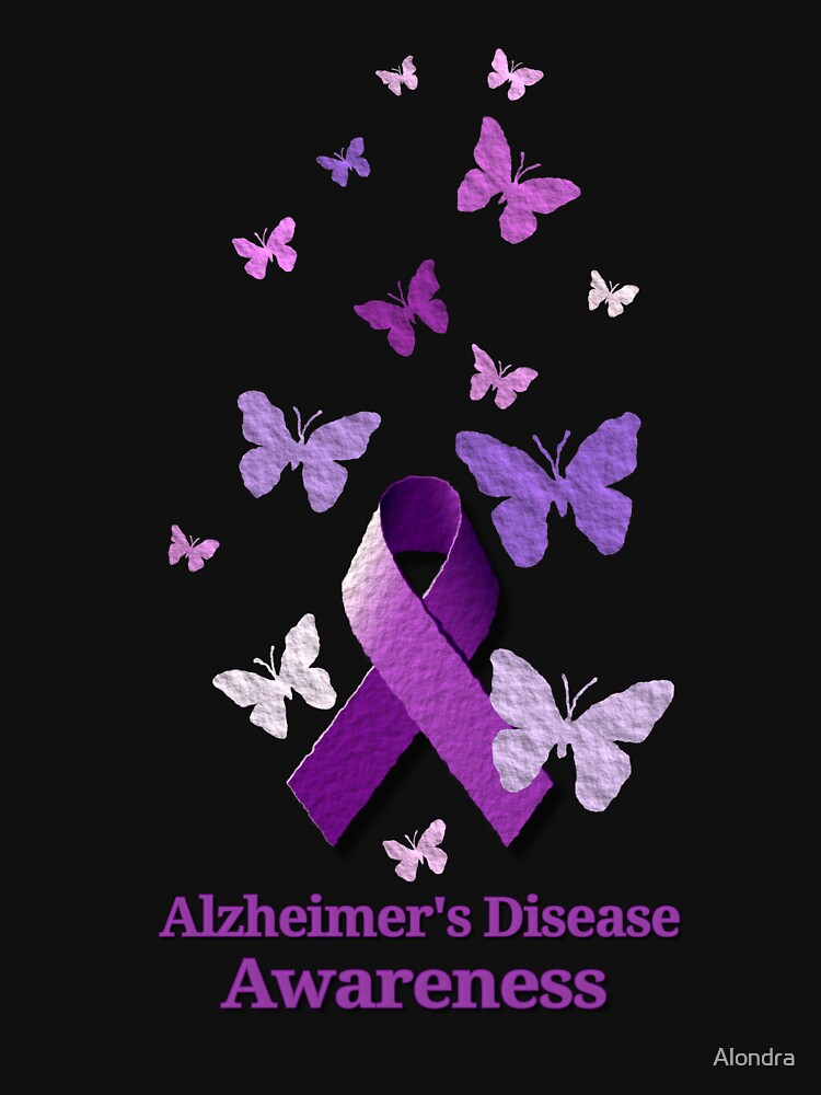 "Purple Awareness Ribbon: Alzheimer's Disease" T-shirt for Sale by ...