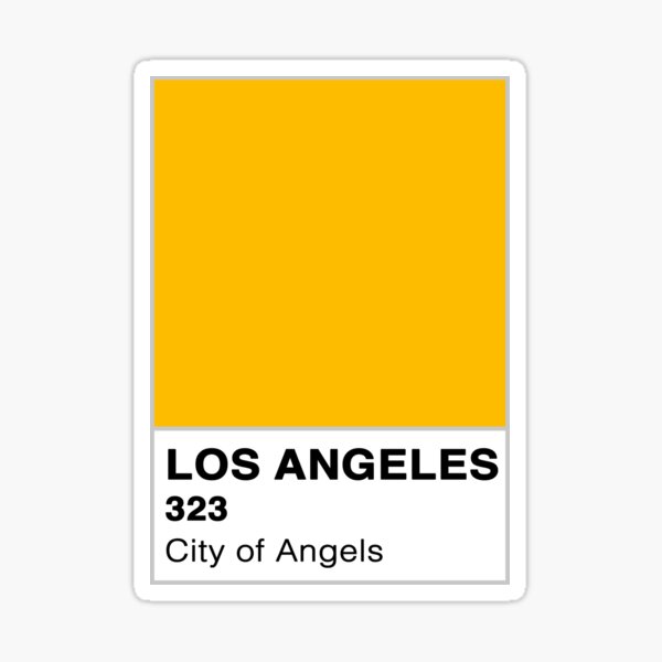 "Los Angeles - Area Code 323, City of Angels " Sticker for Sale by ...