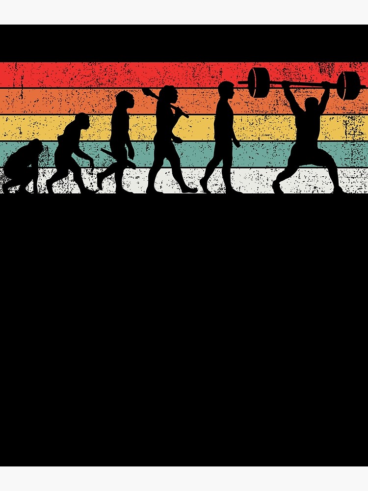 "Weightlifting Evolution" Poster by Mealla | Redbubble