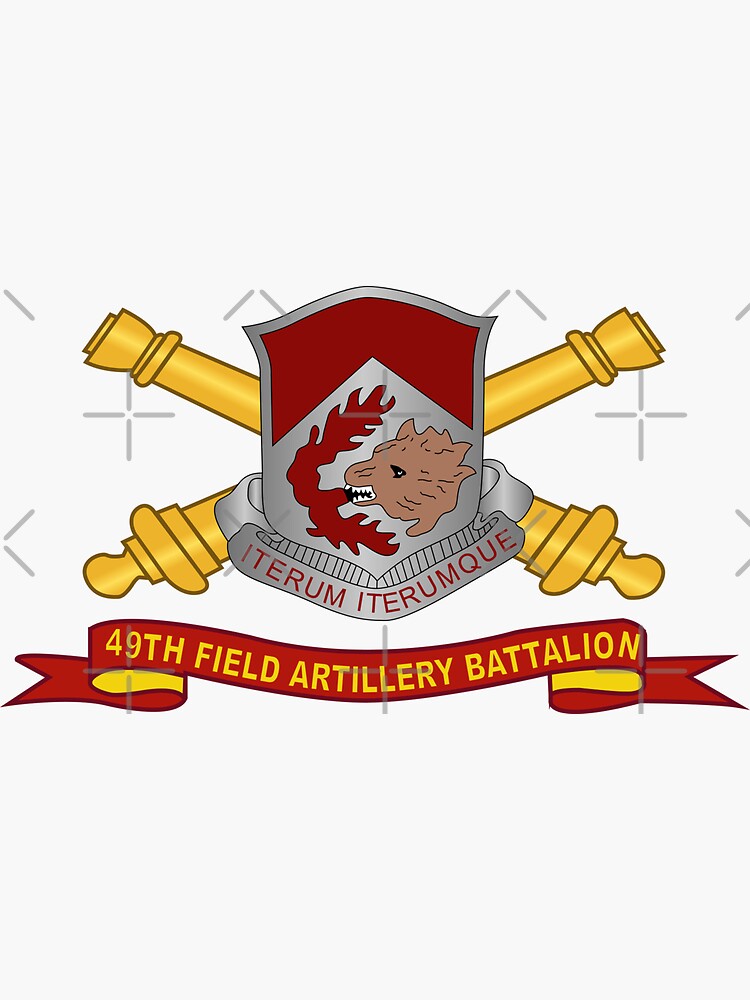 "Army - 49th Field Artillery Battalion w Br - Ribbon" Sticker for Sale ...
