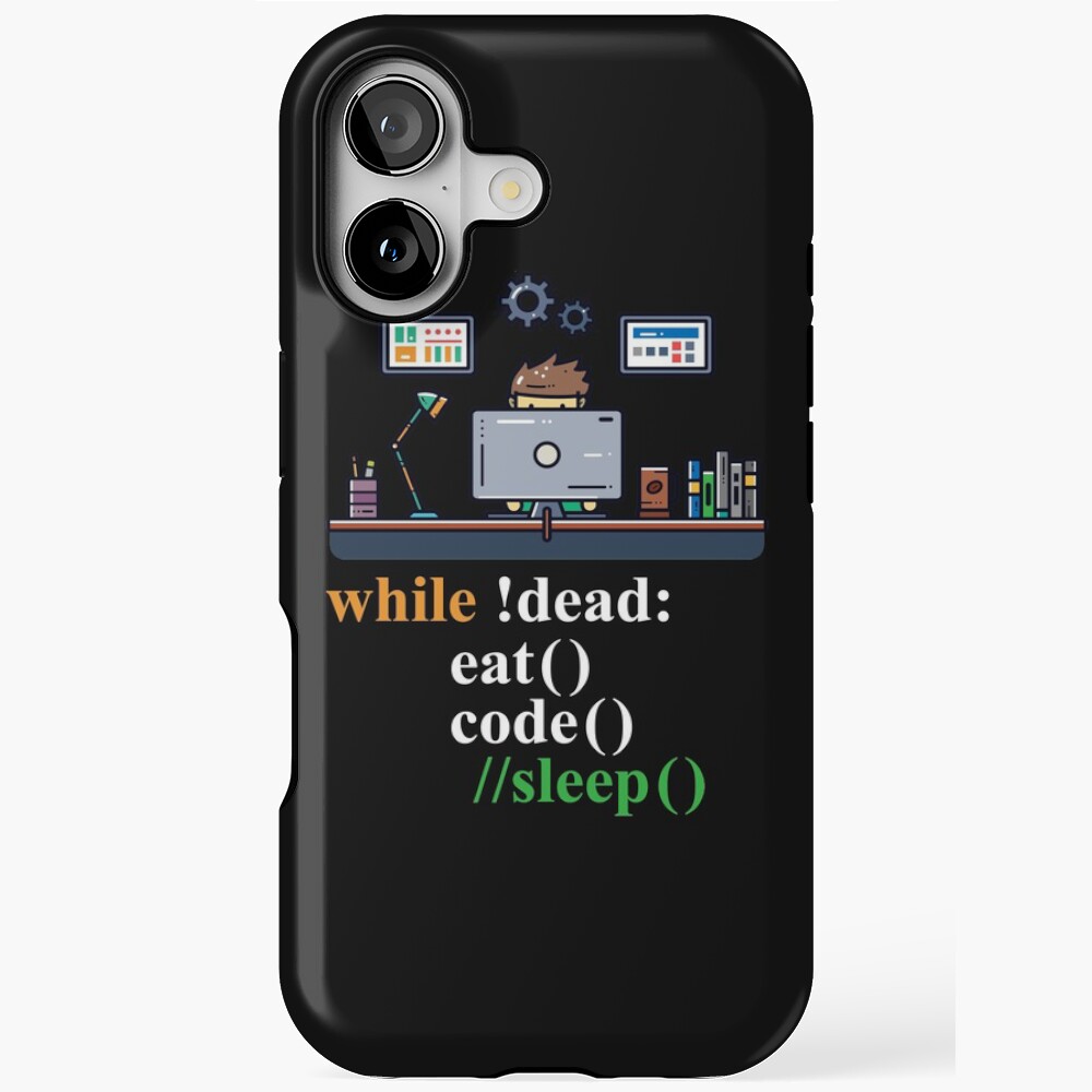 "While !Dead Code Eat Sleep - Programming Jokes" Sticker for Sale by ...