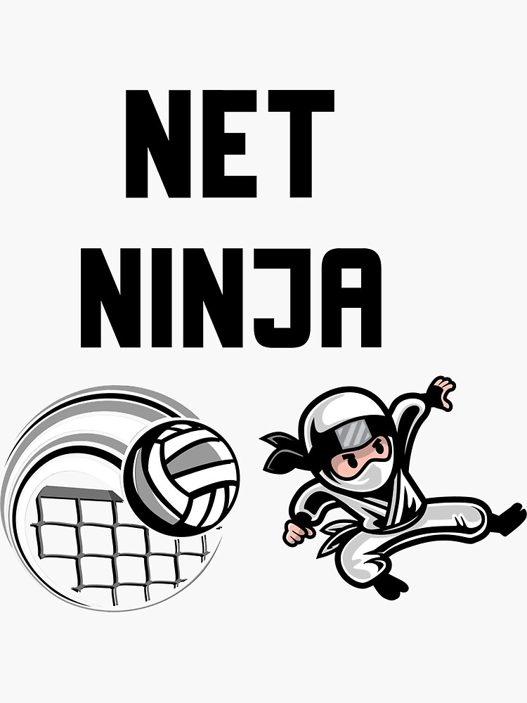 "Volleyball, Net Ninja" Sticker for Sale by shelbieclouse | Redbubble