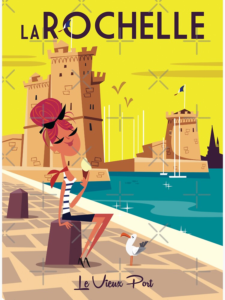 "La Rochelle poster" Sticker for Sale by GAGodel | Redbubble