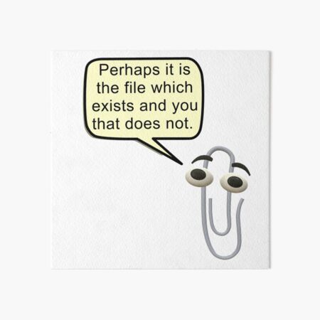 "Microsoft Clippy Philosophy Sticker Meme Sticker" Art Board Print for ...