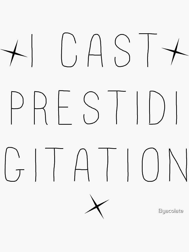 "Prestidigitation" Sticker for Sale by Byacolate | Redbubble
