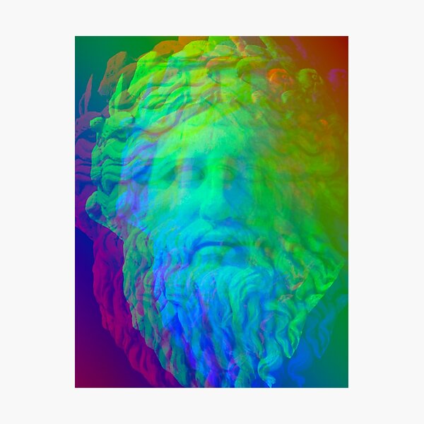"Colorful Zeus, Greek God Statue of Zeus" Photographic Print by ...