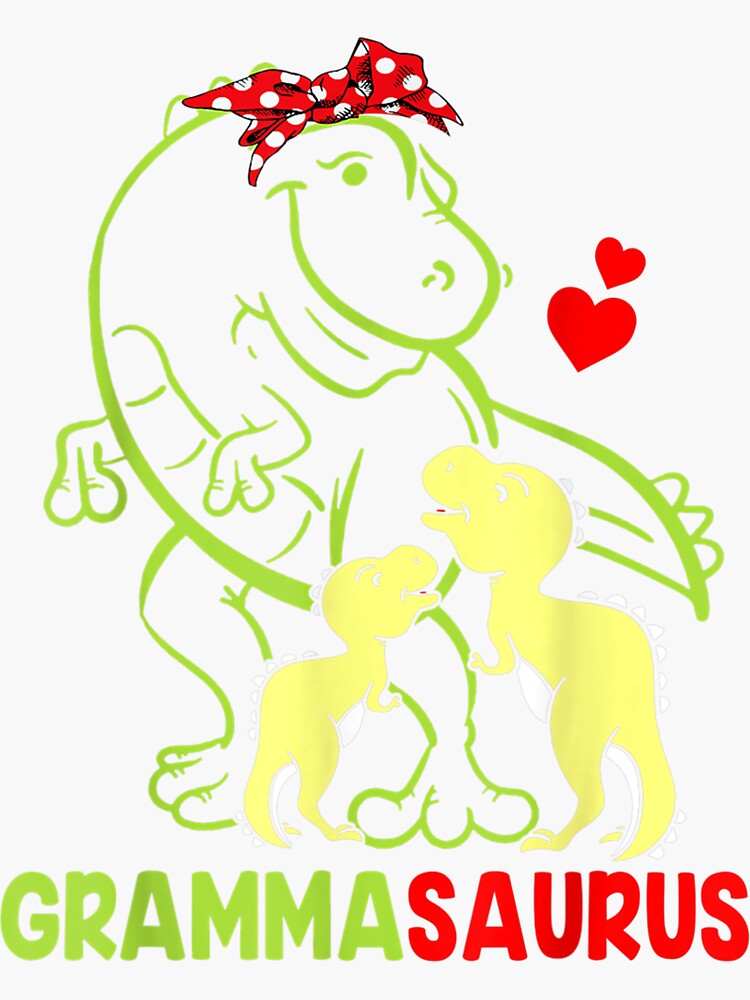 "Grammasaurus T Rex Dinosaur Gramma Saurus Family Matching " Sticker by JethroShop | Redbubble