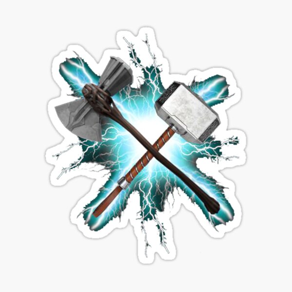 "Stormbreaker and Mjolnir Thor Classic " Sticker for Sale by ...