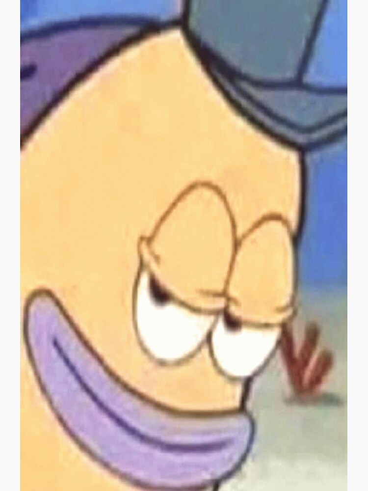 "SpongeBob Smirk Fish " Sticker for Sale by prnsrr | Redbubble