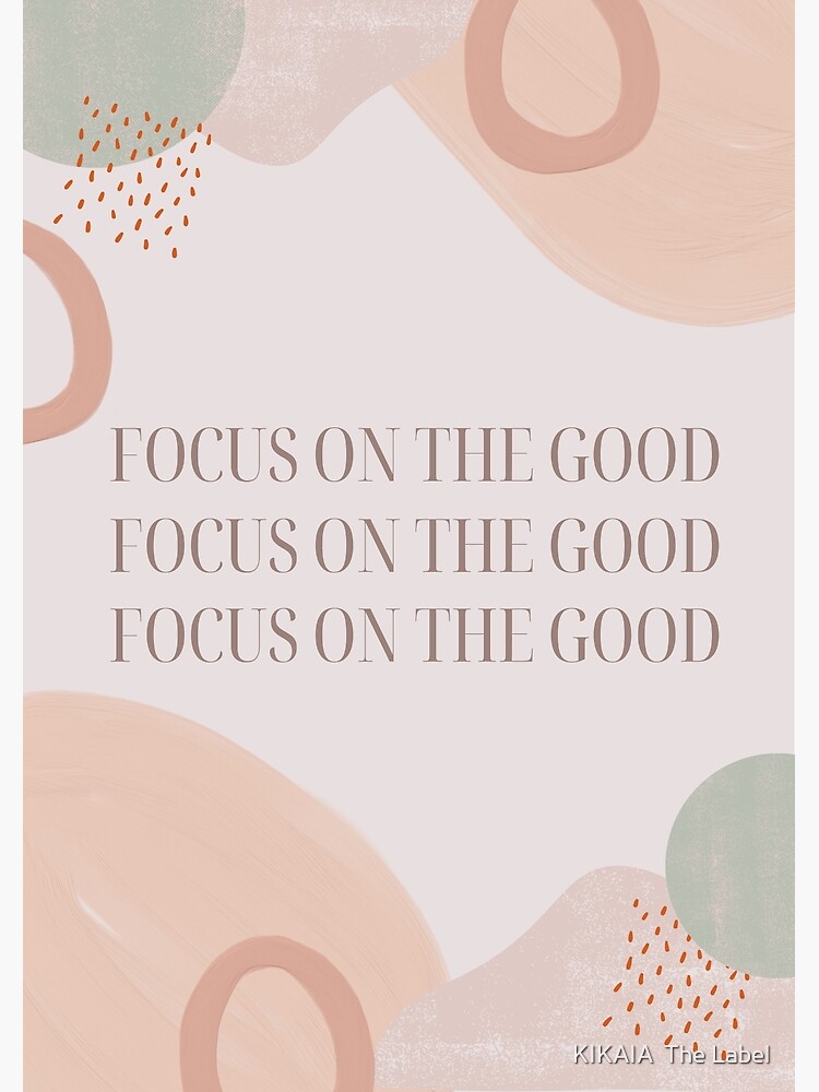 "Focus on the good Pink Abstract Poster" Poster for Sale by kikaia ...