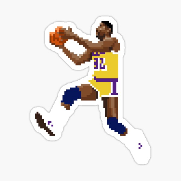 "Magic Johnson Pixel Layup Qiangy" Sticker by qiangdade | Redbubble