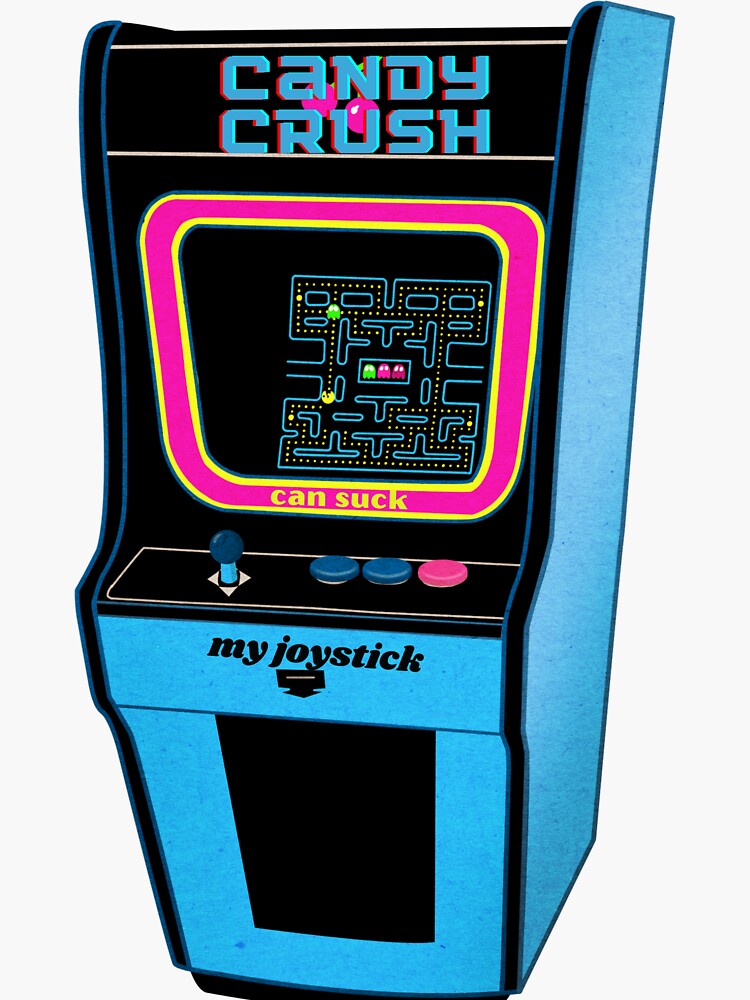 "Candy crush can s.. my joystick" Sticker for Sale by saradoesthings ...