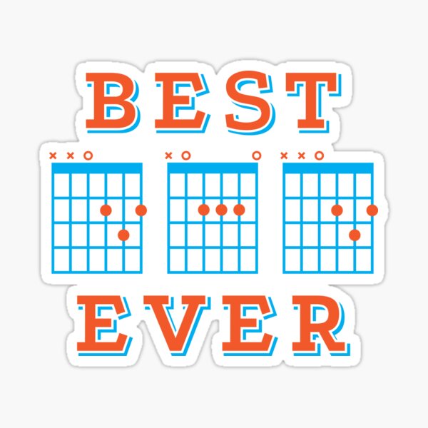 "Best Dad Ever Guitar DAD Chords Tab" Sticker for Sale by nightsworthy ...