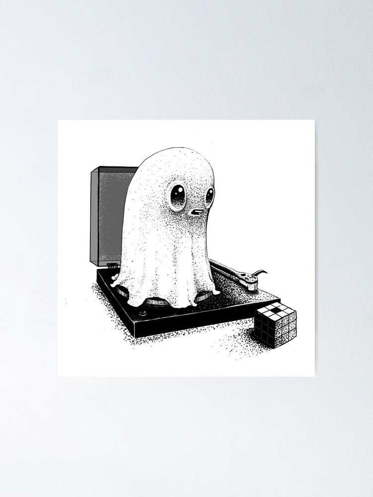 "Ghost Record" Poster by TheDepsDoodles | Redbubble
