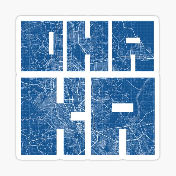 "Dhaka City Map of Bangladesh - Blueprint" Sticker for Sale by deMAP ...