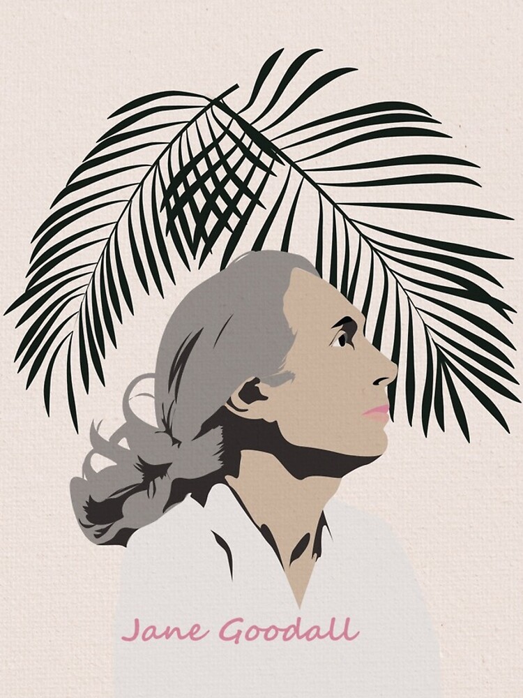 "Jane Goodall Poster Art Chimpanzee, female scientist, science poster ...