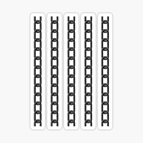 "Chain Link on black and white" Sticker by TerenceLacey | Redbubble
