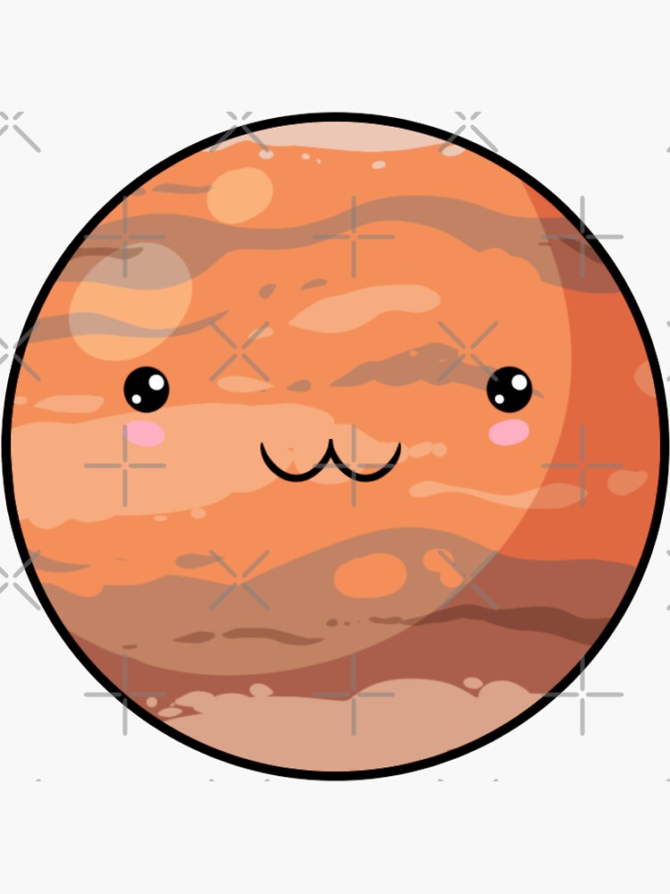 "Kawaii Mars - Japanese style" Sticker for Sale by AnimeDezain | Redbubble