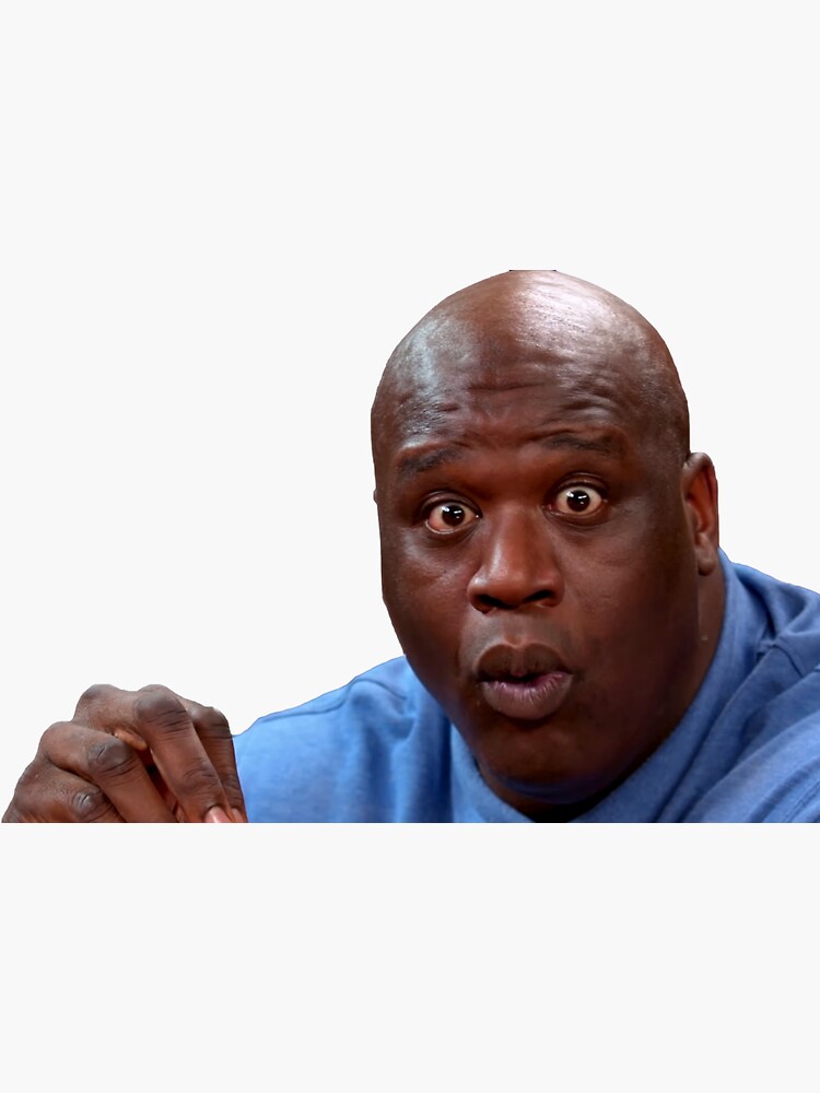 "surprised shaq hd" Sticker for Sale by Sandis008 | Redbubble