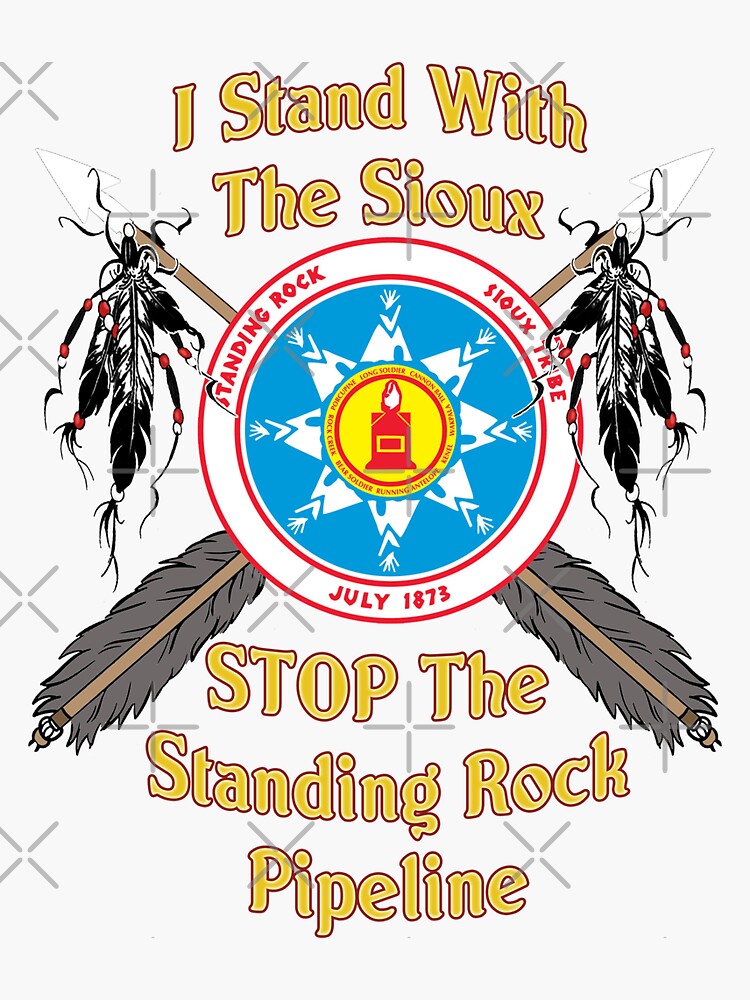 Standing Rock Sioux Crossed Arrows Native American Rights Protecting