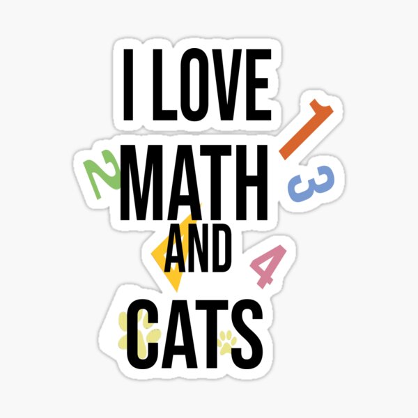 "Math Kitty Cat I Love Math And Cats Mathematics Math Gifts T-Shirt ...