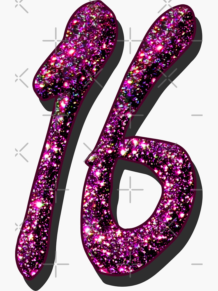 Pegatina «Número dieciséis para el decimosexto cumpleaños - Swet ...