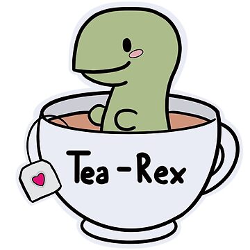 "tea- rex drawing" Sticker for Sale by besshop | Redbubble
