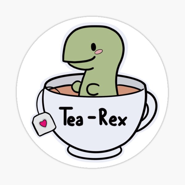 "tea- rex drawing" Sticker for Sale by besshop | Redbubble