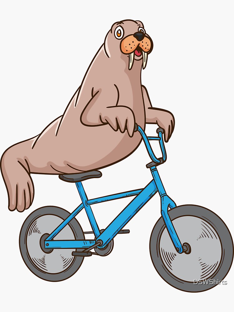 "Harp Seal Lover Ocean Bicycle Riding Sea Lion Seal" Sticker for Sale ...