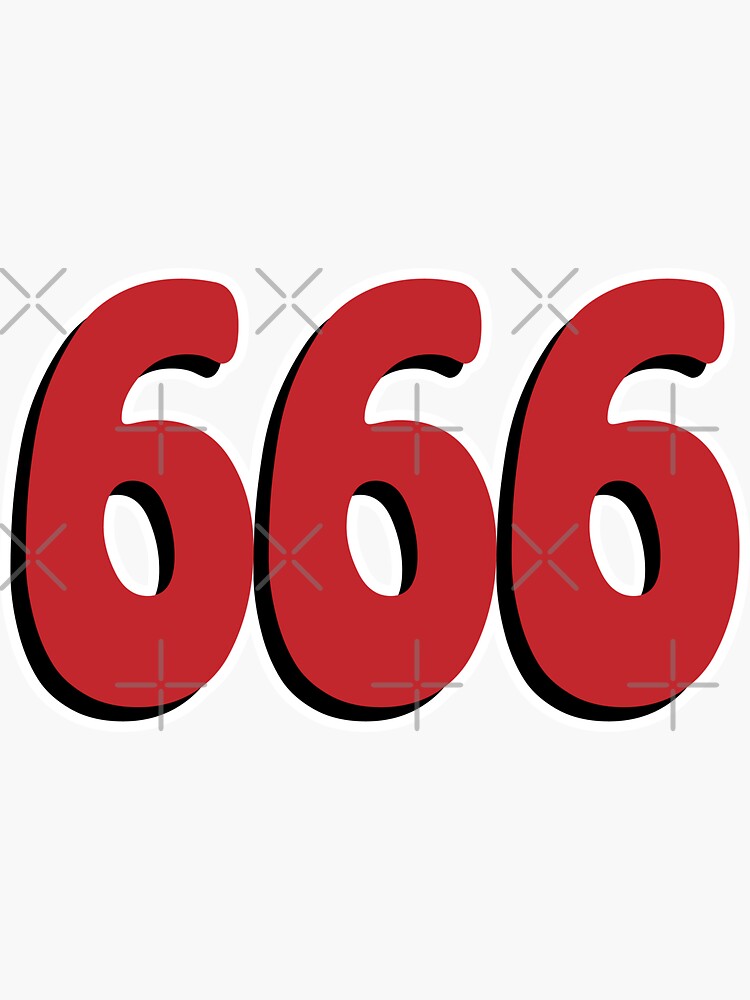 "666" Sticker for Sale by sasyall | Redbubble