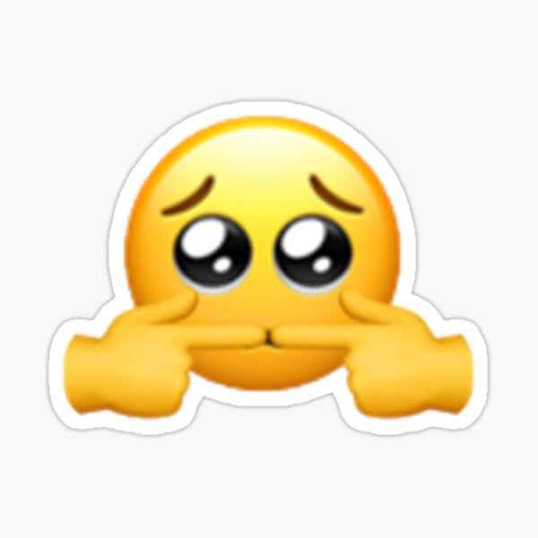"shy emoji sticker" Sticker for Sale by KalebTannera | Redbubble
