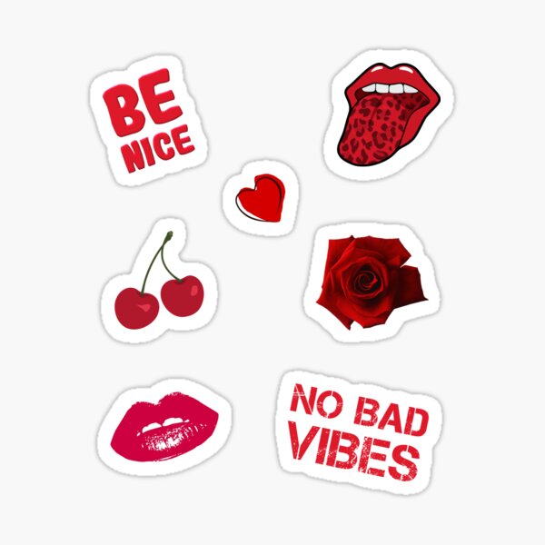 "Red Aesthetic " Sticker for Sale by ProArtzilla | Redbubble