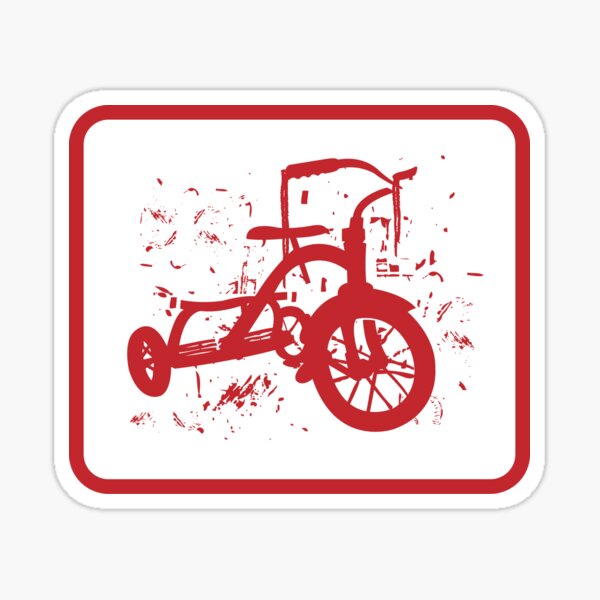 "Tricycle Red" Sticker for Sale by ArtofDissent | Redbubble