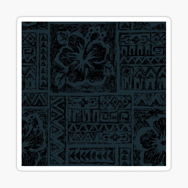 "Midnight Manoa - Tapa Series" Sticker for Sale by HalcyonDaysArt ...