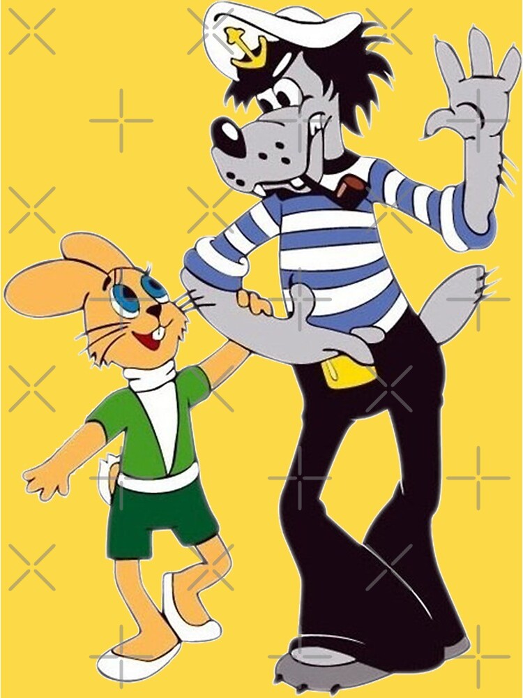 "The Hare And The Wolf From The Soviet Cartoon Nu Pogodi" Art Print for Sale by Phantasmal-2-do ...
