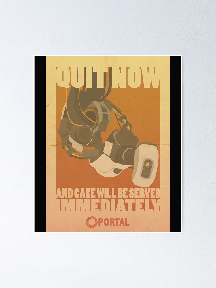 "Portal Propaganda Poster - GLaDOS Poster" Poster by JenniferVelas ...