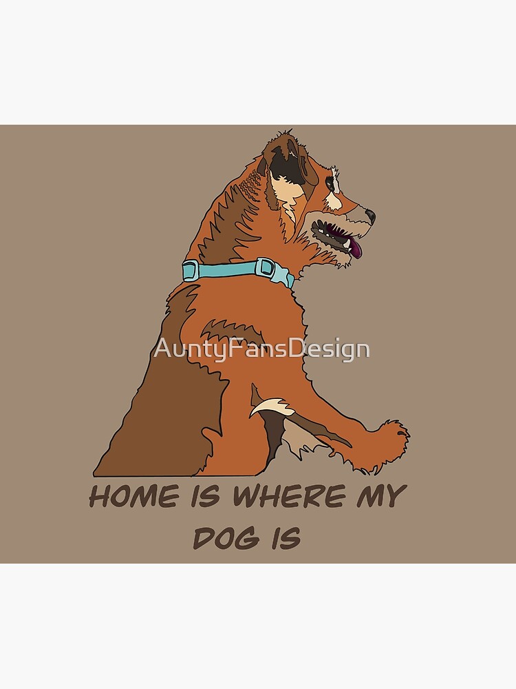 Póster «El hogar es donde mi perro está gráfico de dibujos animados» de ...