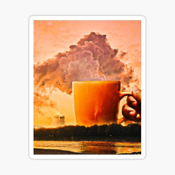 "Surreal Coffee Art - Nuclear Coffee" Sticker for Sale by ...
