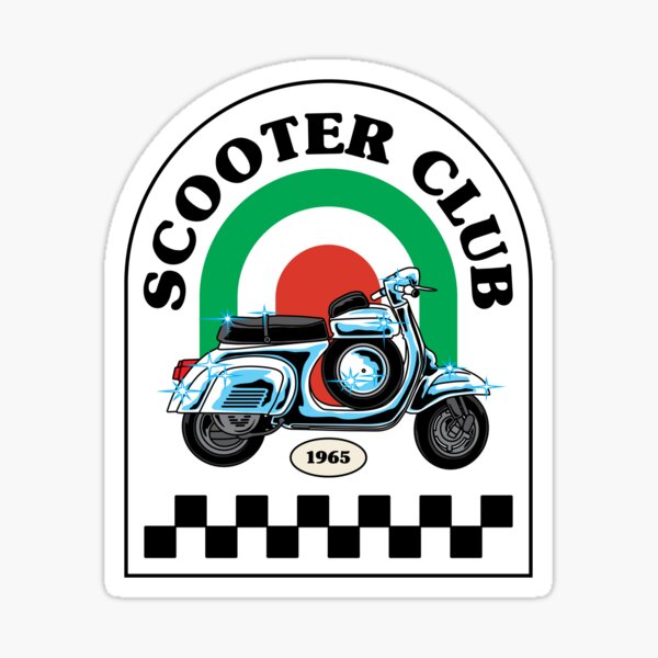 "Vintage Scooter Club Badge" Sticker for Sale by 7succes | Redbubble