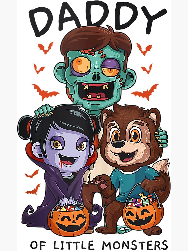 "Zombie Daddy of Little Monsters Matching Halloween Costume " Poster ...