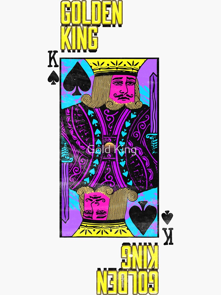 "Golden King Playing Card Design" Sticker for Sale by rhyspichler ...